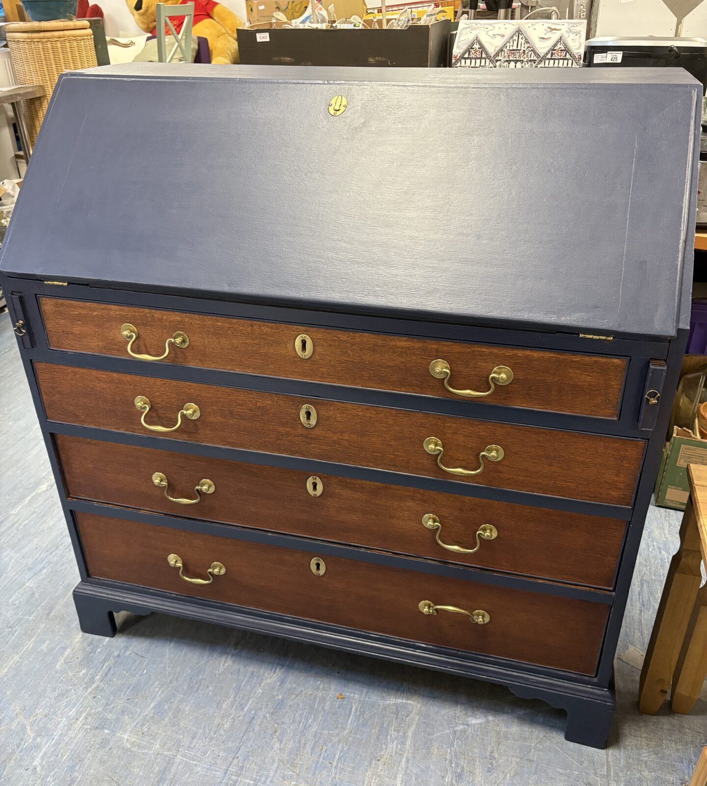 Large Vintage Upcycled Writing Bureau – Badgers Auctions
