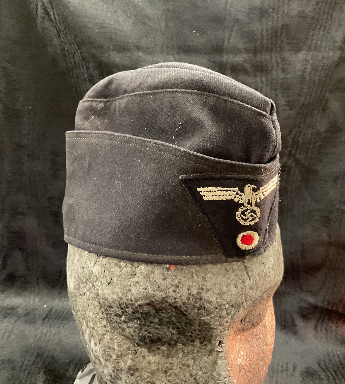 WW2 German Army Black Panzer Side Cap – Badgers Auctions