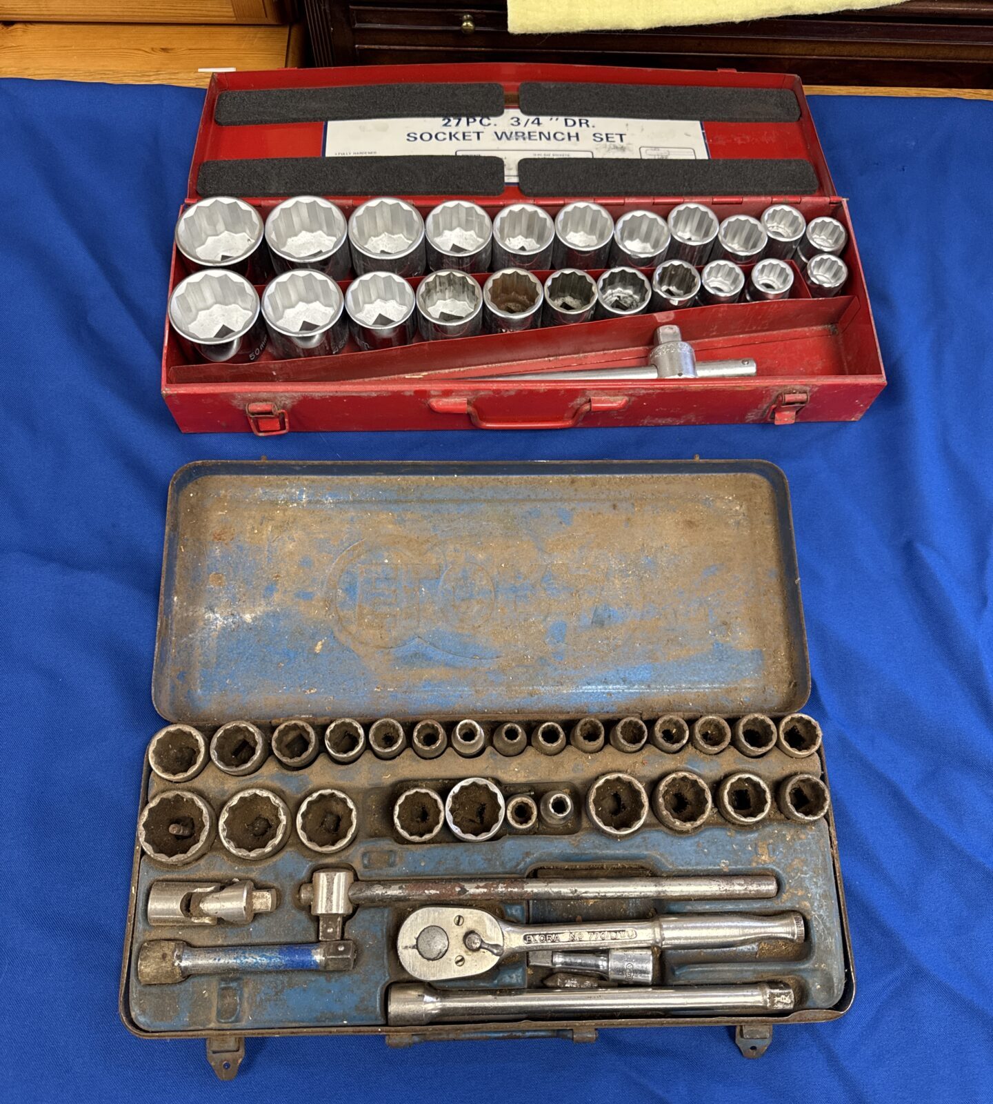 Large 3/4” drive socket set with vintage elora 1/2” drive set – Badgers ...