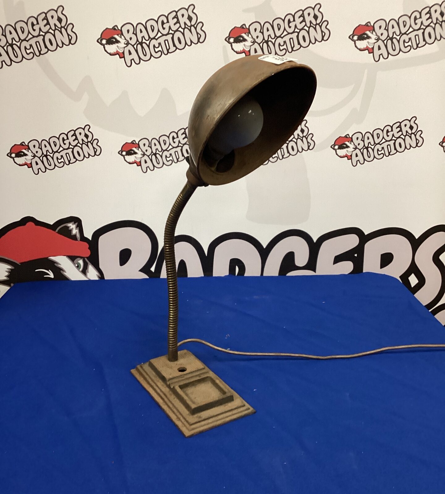 Hawkins art deco gooseneck laboratory desk lamp – Badgers Auctions