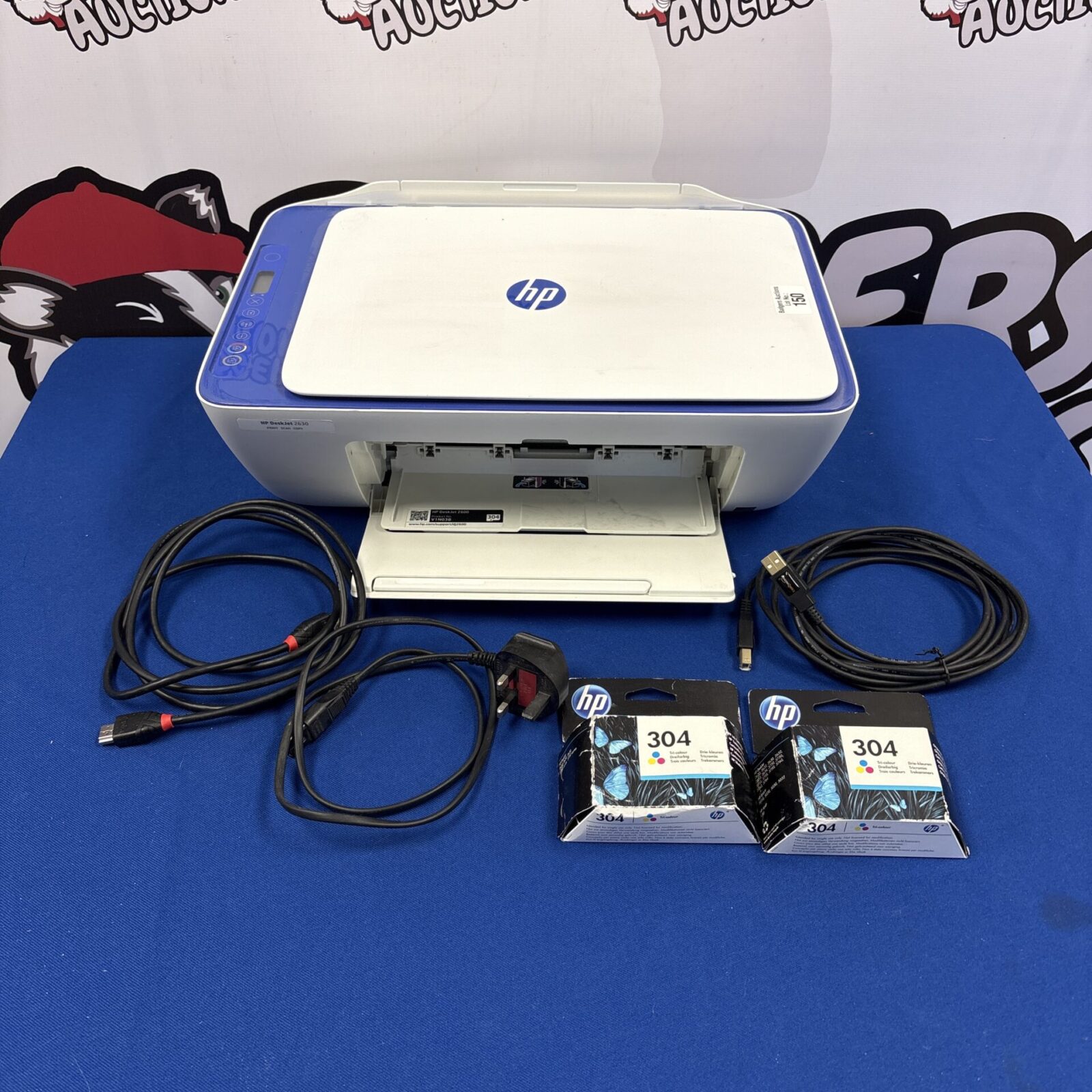 DeskJet 2630 All-in-One Printer with cables and inks – Badgers Auctions