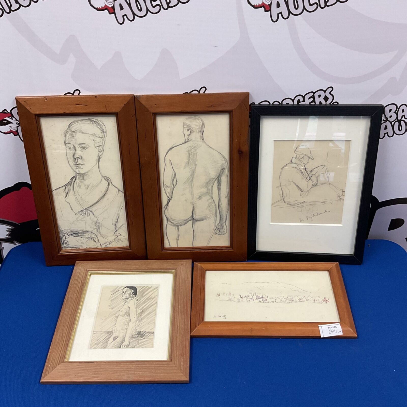 Collection Of Original Pencil Portrait Sketches Of Nudes And A