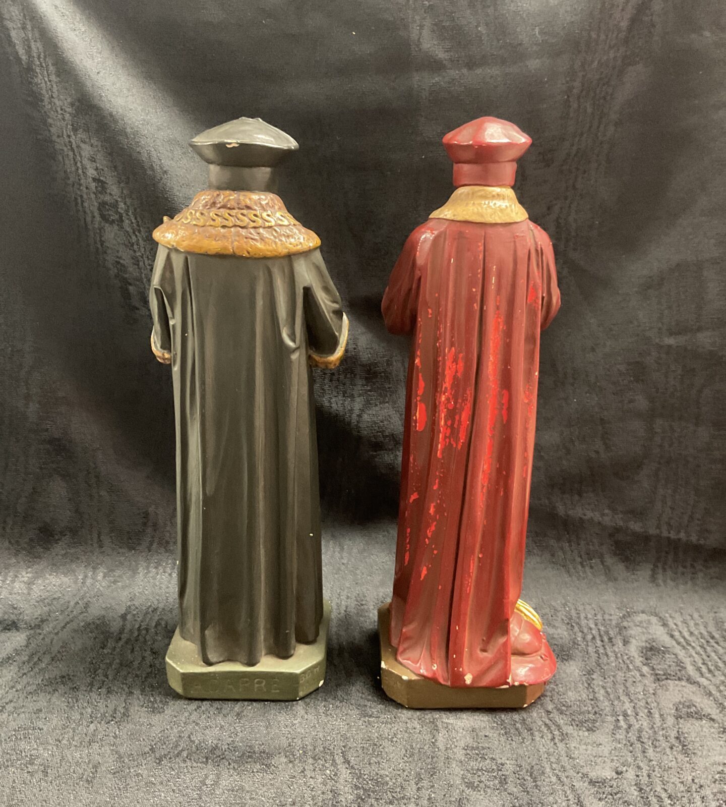 Two 12” French plaster figures of Saint John Fisher Bishop of Rochester ...