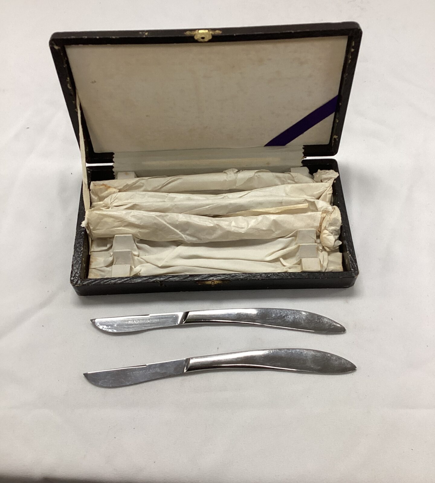 Set of six stainless steel samurai cutlery, Japanese steak knives ...