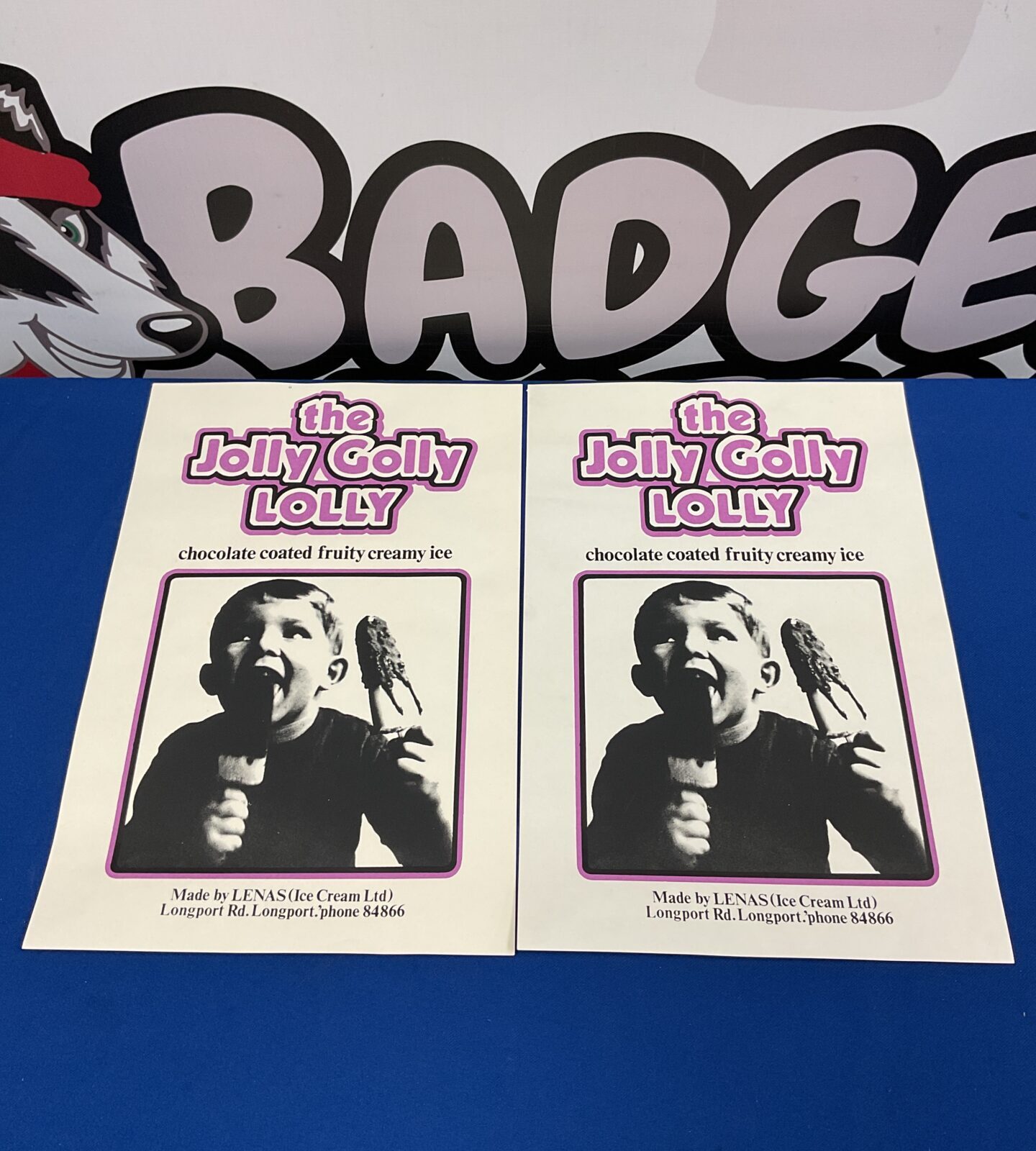 Two vintage the Jolly golly lolly ice cream posters – Badgers Auctions