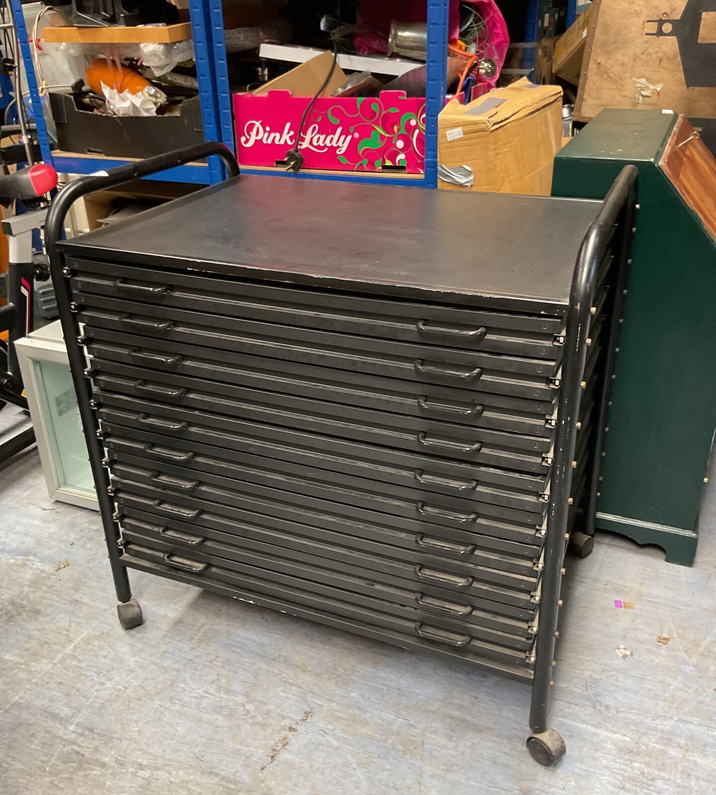 10 drawer set of map drawers – Badgers Auctions