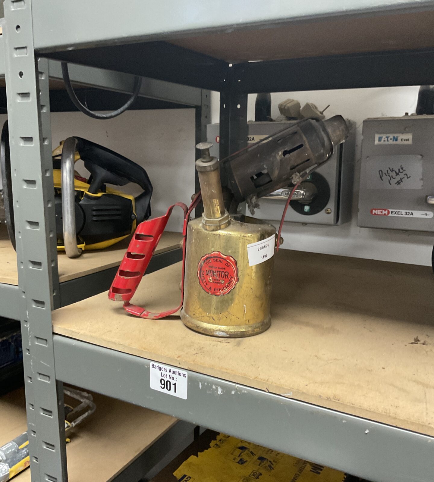 Vintage monitor brass blowtorch – Badgers Auctions