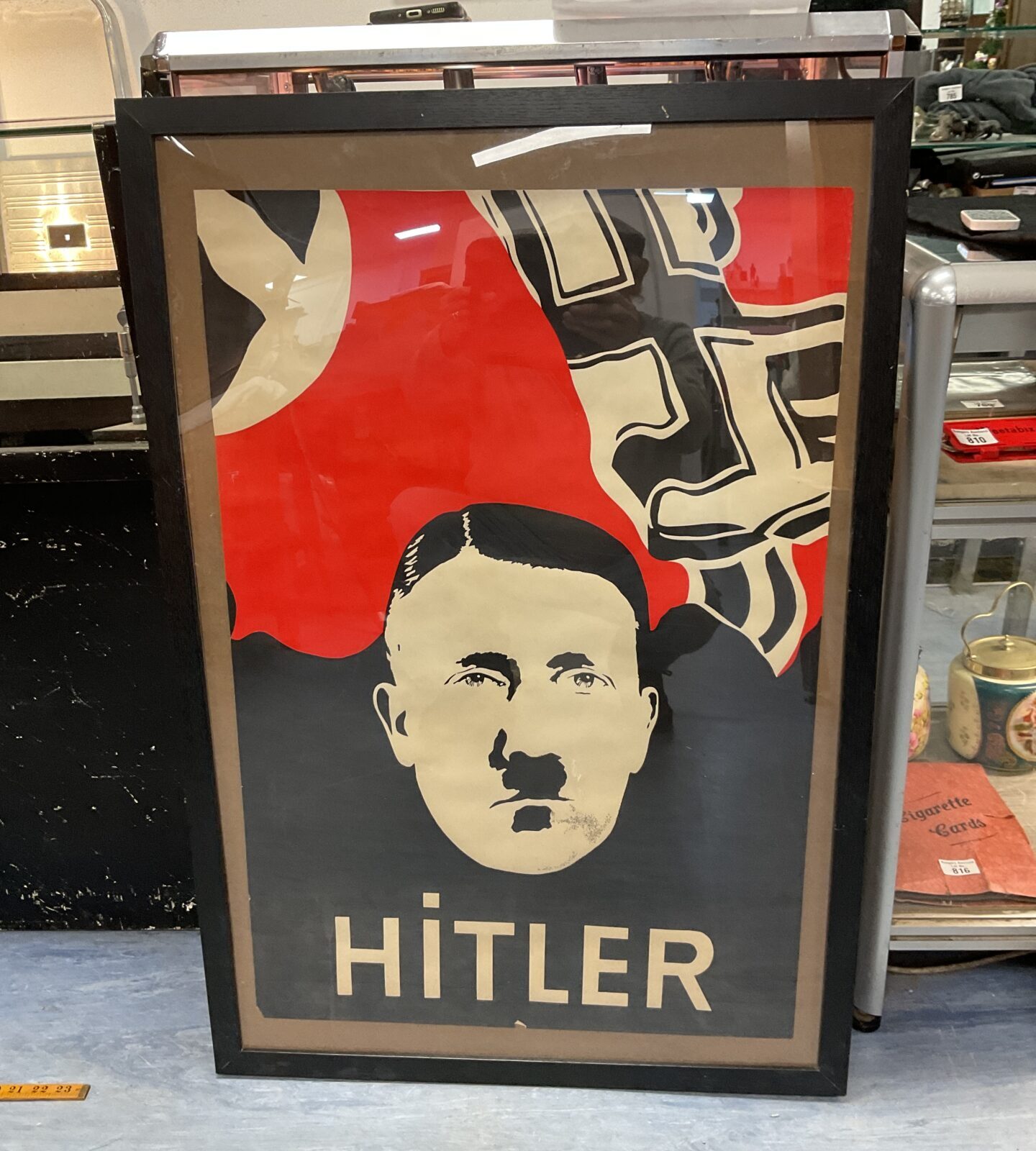 Original World War II poster of Adolf Hitler 22“ x 32“ – Badgers Auctions