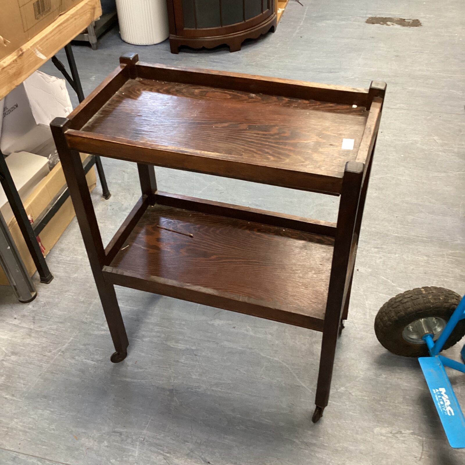 Antique Morgan serving trolley on casters – Badgers Auctions