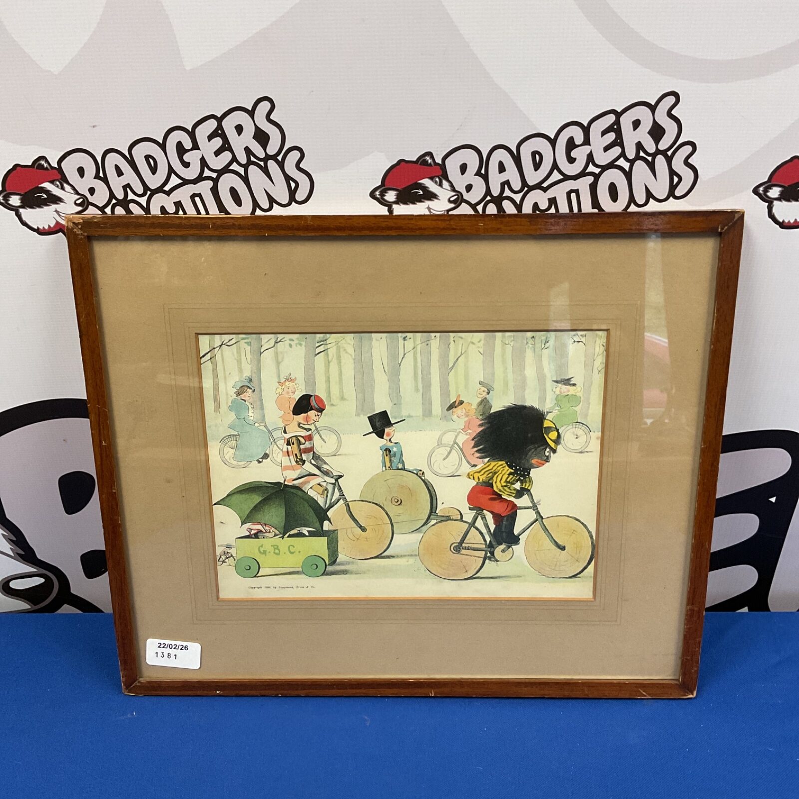 florence upton 1896 print of golly & dolly riding bicycles – Badgers ...