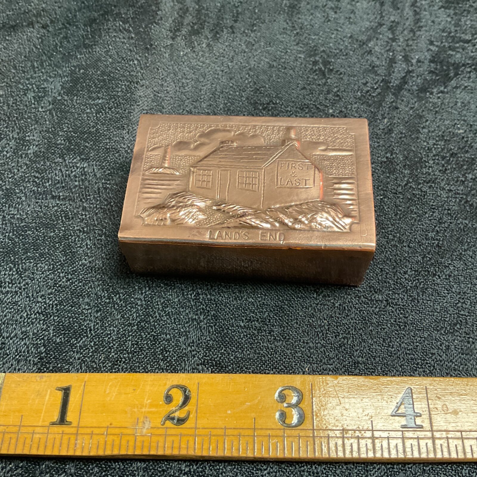 Landscend herbert dyer newlyn stamped copper matchbox holder – Badgers ...
