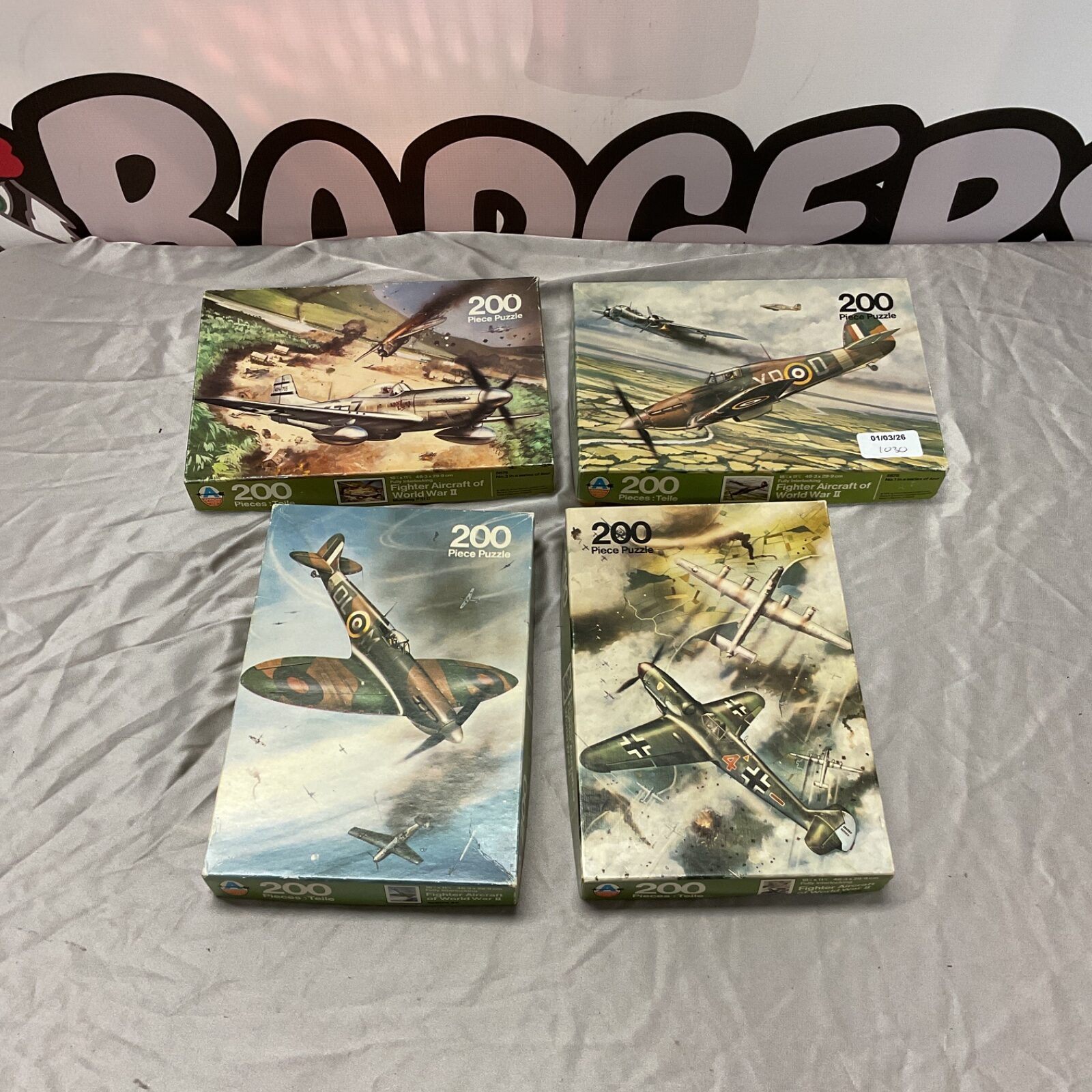 4 Arrow Games Ltd 200 piece puzzles of WW2 aircrafts – Badgers Auctions
