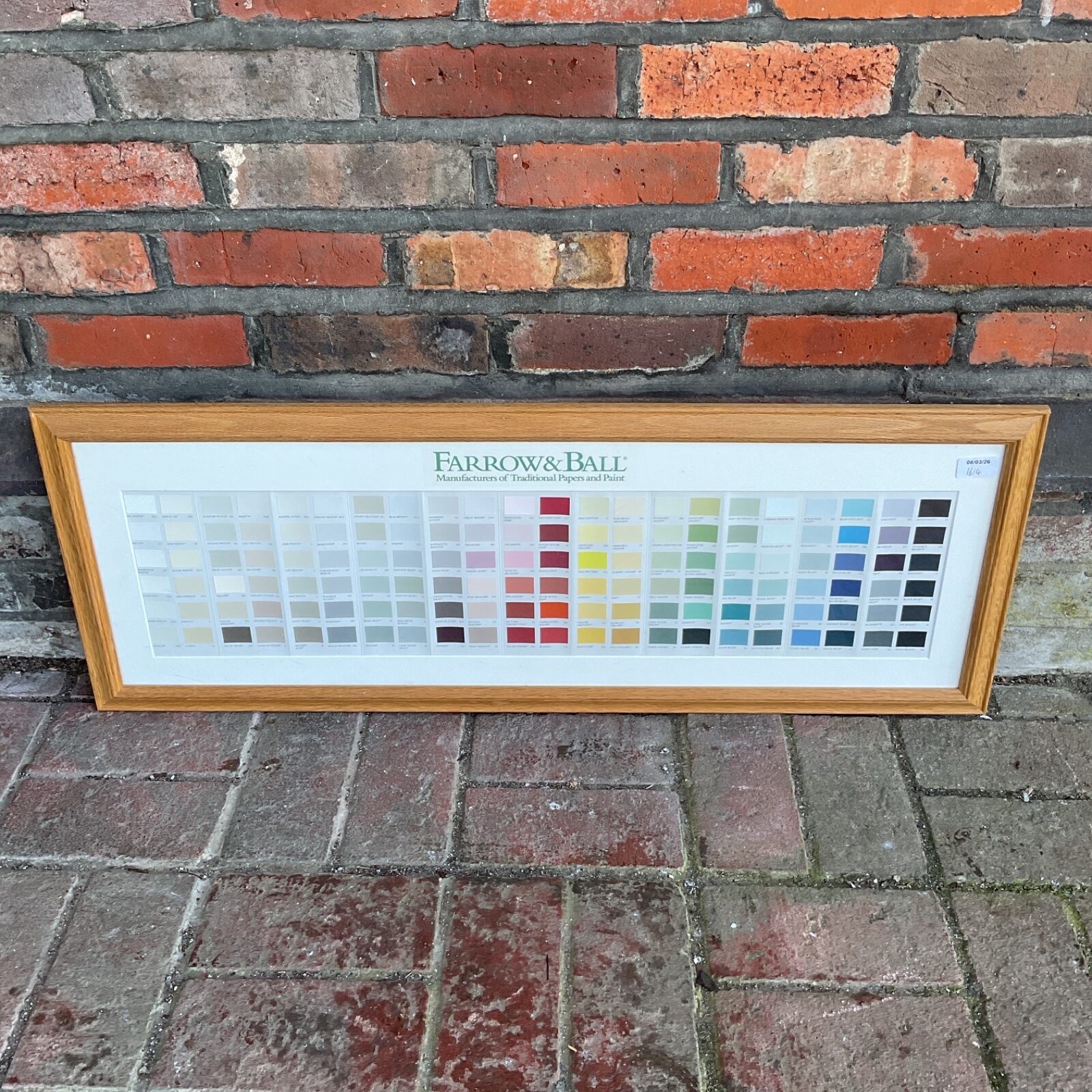 Farrow & ball framed paint chart – Badgers Auctions