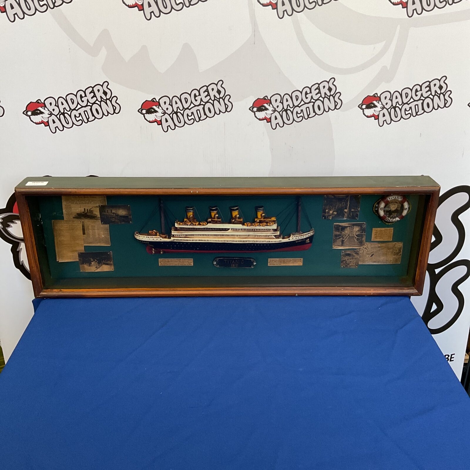 Framed titanic diorama 80cm x 25cm – Badgers Auctions